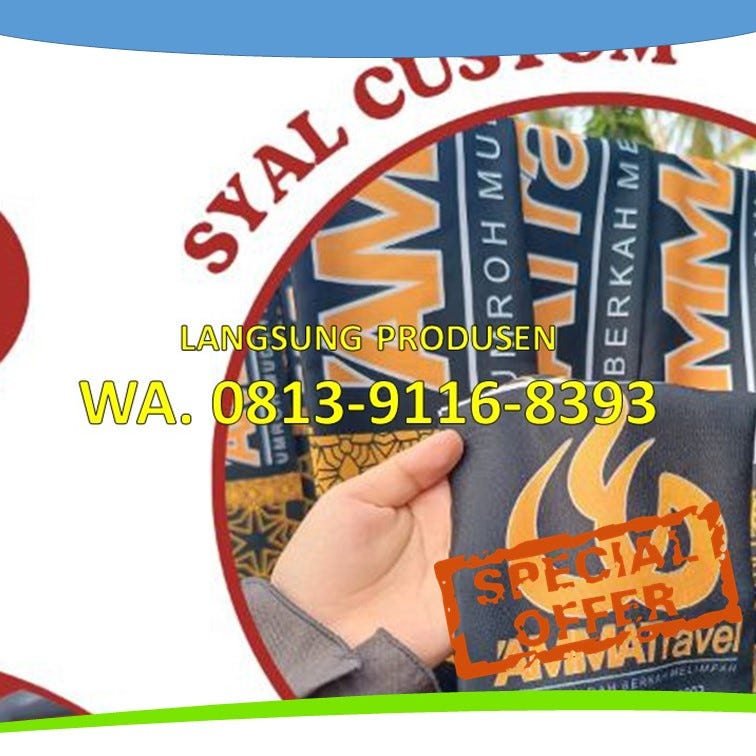 TERJAMIN WA 0813–9116–8363, HARGA syal pmr printing Sukabumi ...