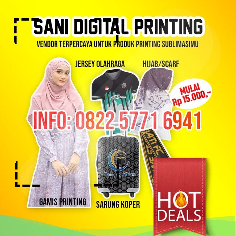 VENDOR WA. 0822–5771–6941, TOKO printing kain custom bandung ...