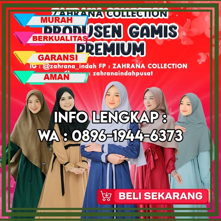 BAHAN PREMIUM WA. 0896–1944–6373, VENDOR gamis motif bunga Sorong ...