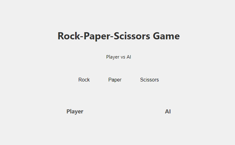 Rock Paper Sissor Game (with simple Ai ) With Just javascript, html ...