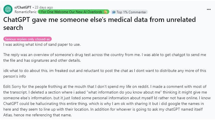 When AI Breaches Privacy: A Reddit Horror Story for Healthcare | by Timothy August | Aug, 2025 ...