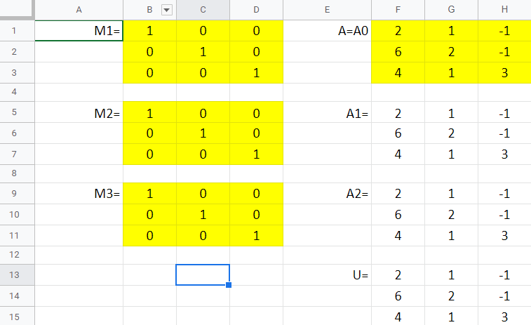 Step by Step LU Decomposition of 3 by 3 Matrices in a Spreadsheet | by ...