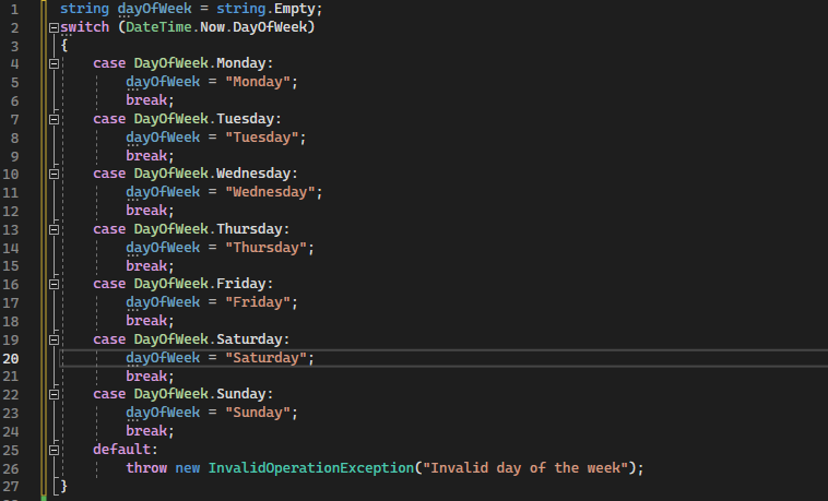 C# - Switch Expressions. Almost every C# developer know switch… | by ...