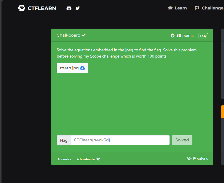 CTFLEARN:Chalkboard. Forensics | by Abdelwahab A. Shandy 🦅 | Medium