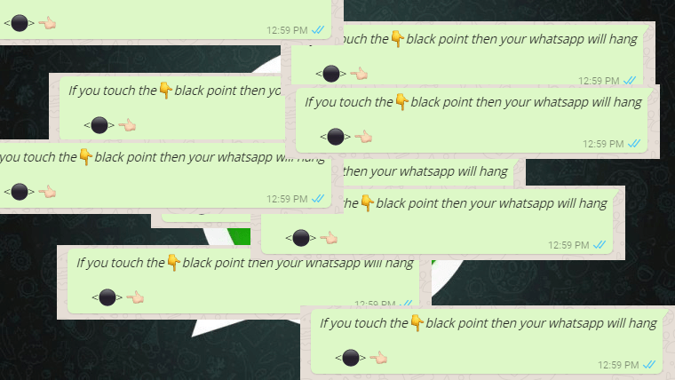 Code behind the Whats app text bomb or black dot | by Aftabahamedbaig ...