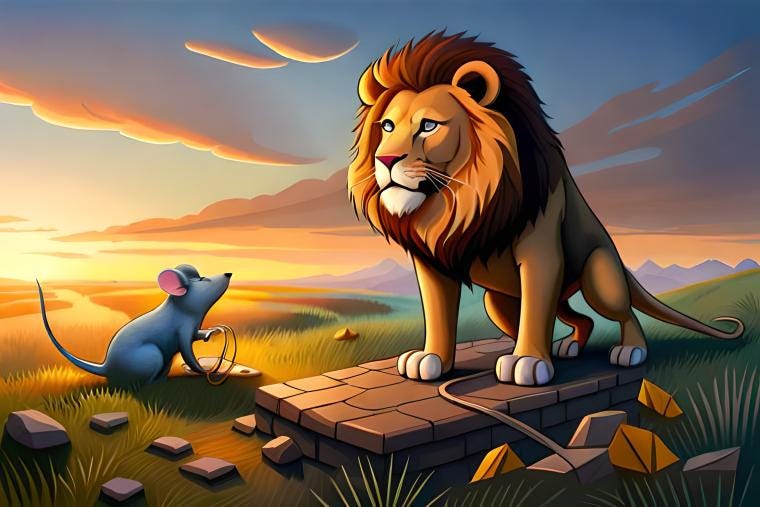 The lion and the rat | by Abdul wazid | Nov, 2023 | Medium