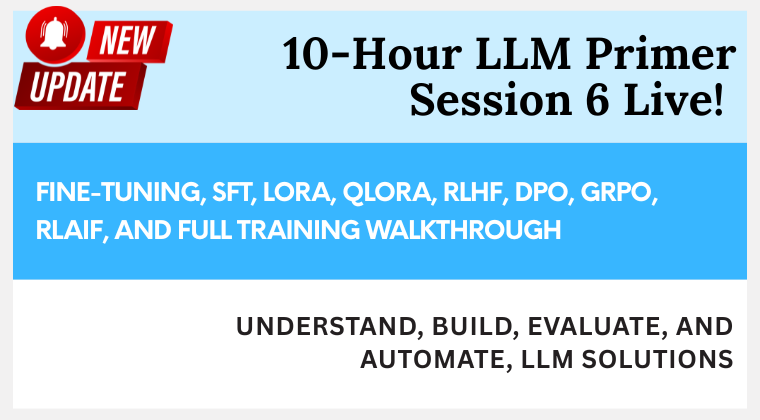 Lesson 6 is Live: Fine-Tuning, LoRA, RLHF & the Tools That Give You ...