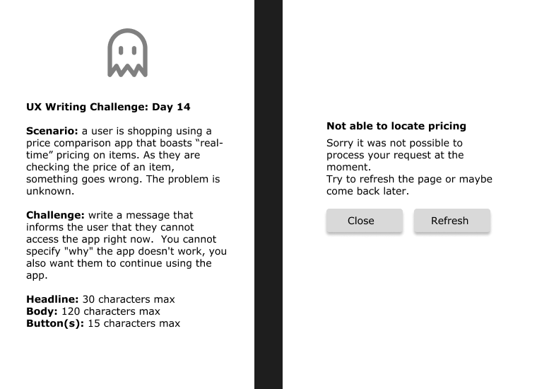 Daily UXW Challenge — Day 14. I’m participating on the UX Writing… | by ...