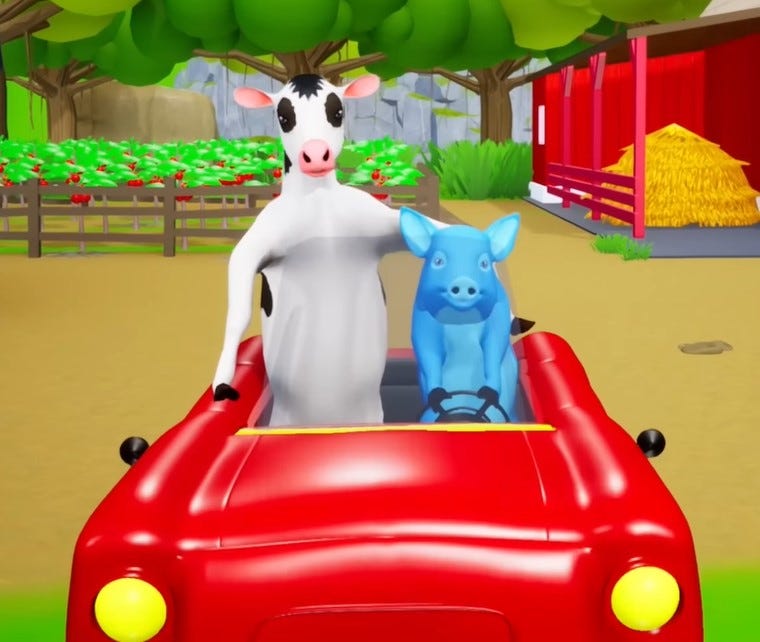 Cow’s Magical Flying Car in Jungle — Gorilla vs Fox - Funny Animals TV ...