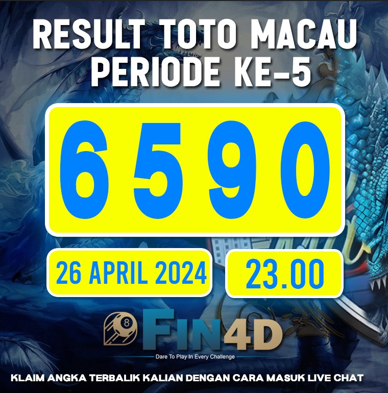 TOTO MACAU 4D PERIODE 5 TANGGAL : 26 APRIL 2024 - FIN4D - Medium