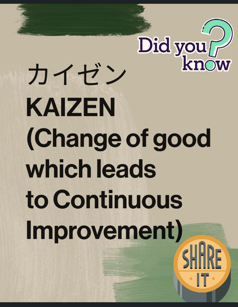 改善 KAIZEN (Change of goods which leads to continuous improvement) | by Khushi Murari | Medium