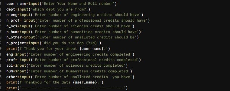 Credits Calculator Using Python. As part of academics, we always have ...