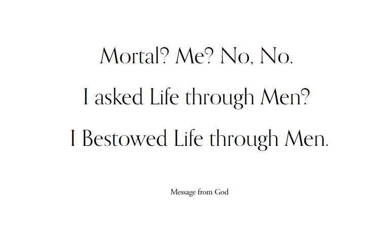 Mortal Me? - + Messages from God + - Medium