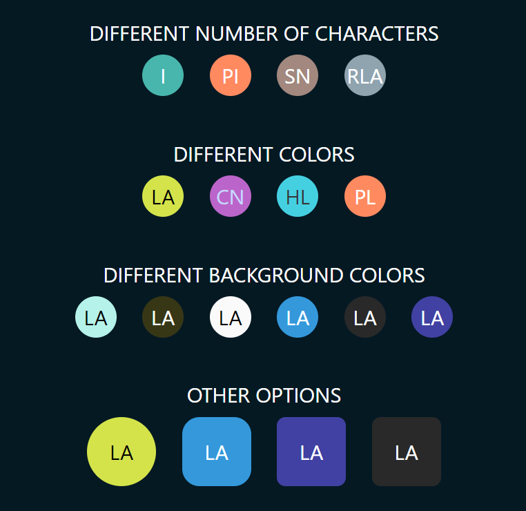 Generate avatar or profile picture with username initials (lettered avatar) with React | by Femi ...