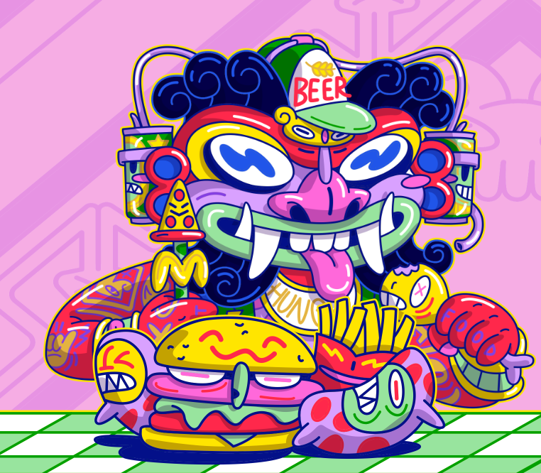 FOODIE AIA-PEC! - WACKYGODS NFT - Medium