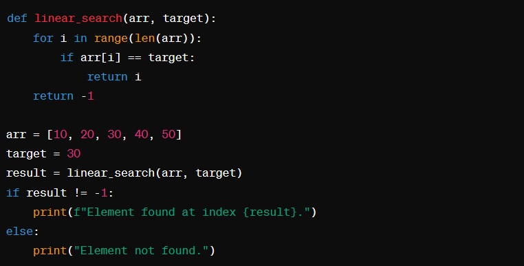 SEARCHING ALGORITHMS. 1.Linear Search | by Aysh | May, 2024 | Medium