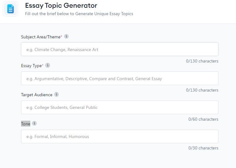 Essay Title Generator