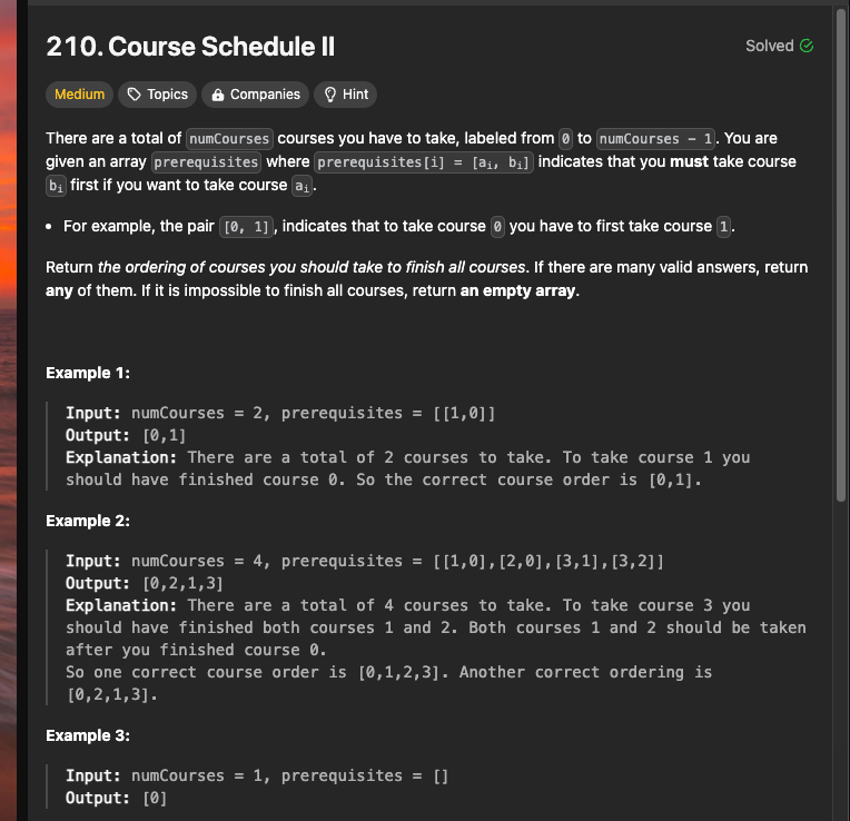 Course Schedule II — Topological Sort Using BFS (Kahn’s Algorithm) | by Akansha Saraswat | Medium