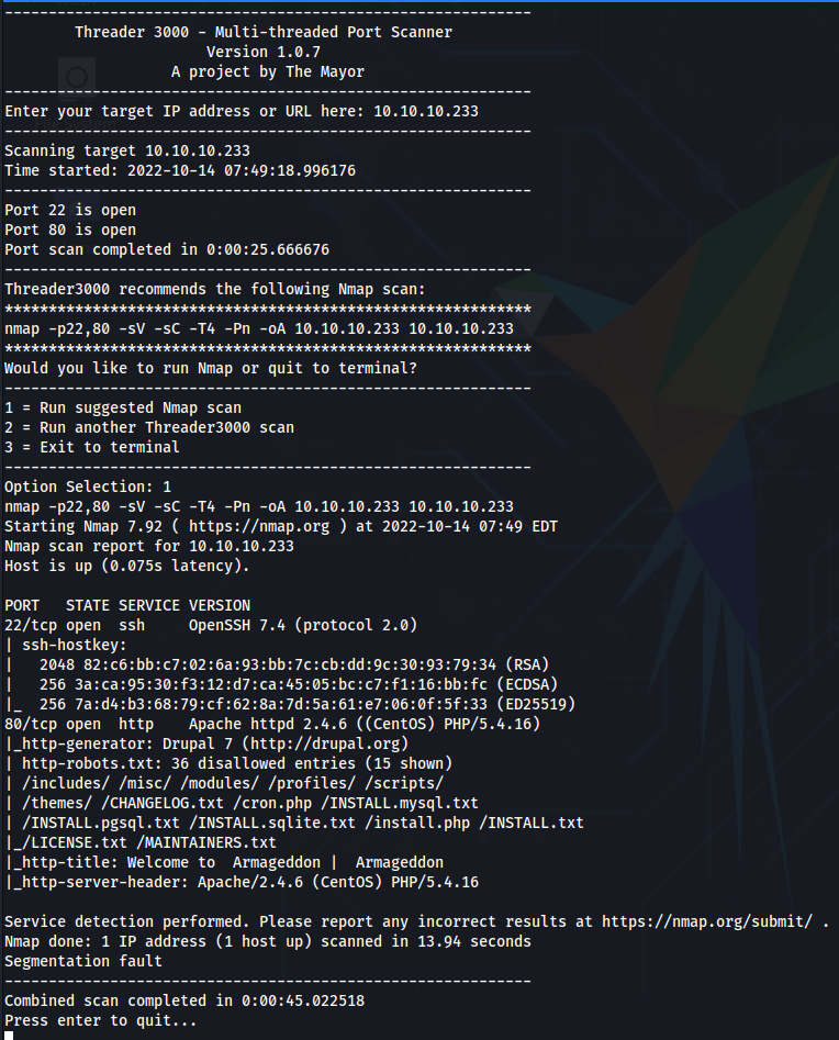 [Linux][Easy][HTB] Armageddon. Initial scan shows open ports 22 and 80 | by Christopher Lia | Medium