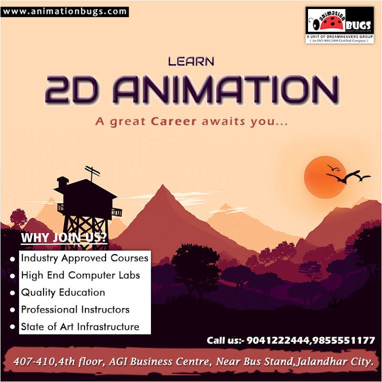 Best Institute for Learning 2D Animation | by Animation Bugs | Medium