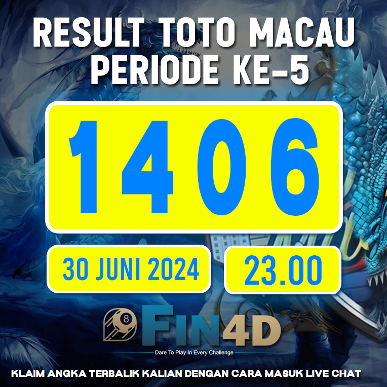 TOTO MACAU 4D PERIODE 5 TANGGAL : 30 JUNI 2024 - FIN4DHOKI - Medium