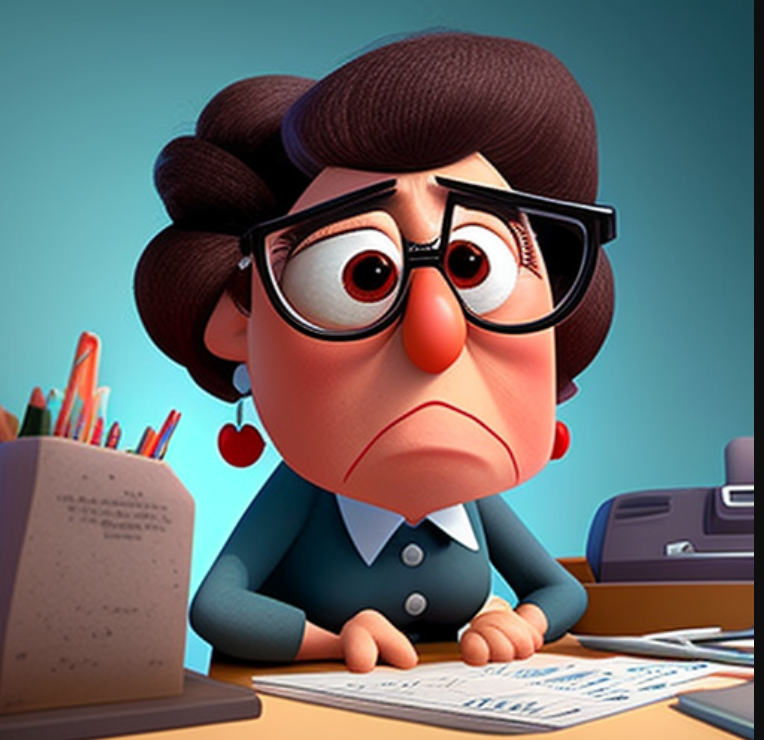 Stressed Teacher Cartoon