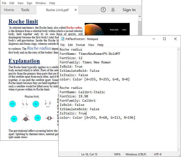Get or Retrieve Fonts in PDF Using C# (Font Names, Sizes, Colors ...