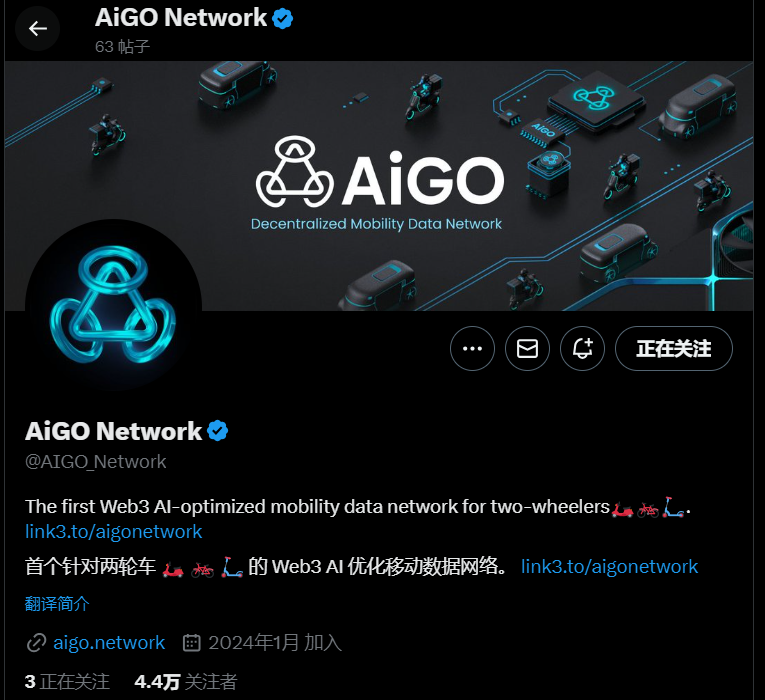 【零撸空投】@AIGO_Network，简单社交任务 转到：https://quest.aigo.network/ 邀请码：一个只能用一次，不能用了群里互换https://t.me/+L8z ...