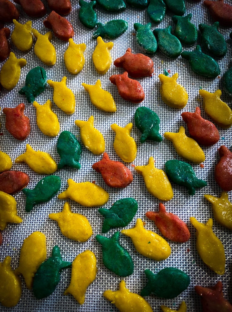 Easy Vegan Cheesy Goldfish Crackers | by Anouska | Medium