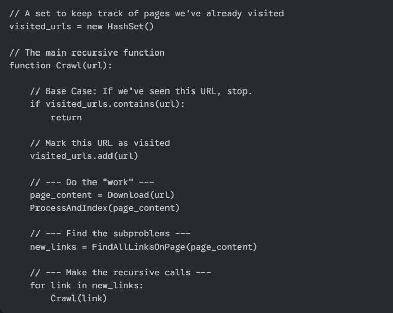 Recurrence in Recursive Distributed Search Engines: Web Crawling Across ...