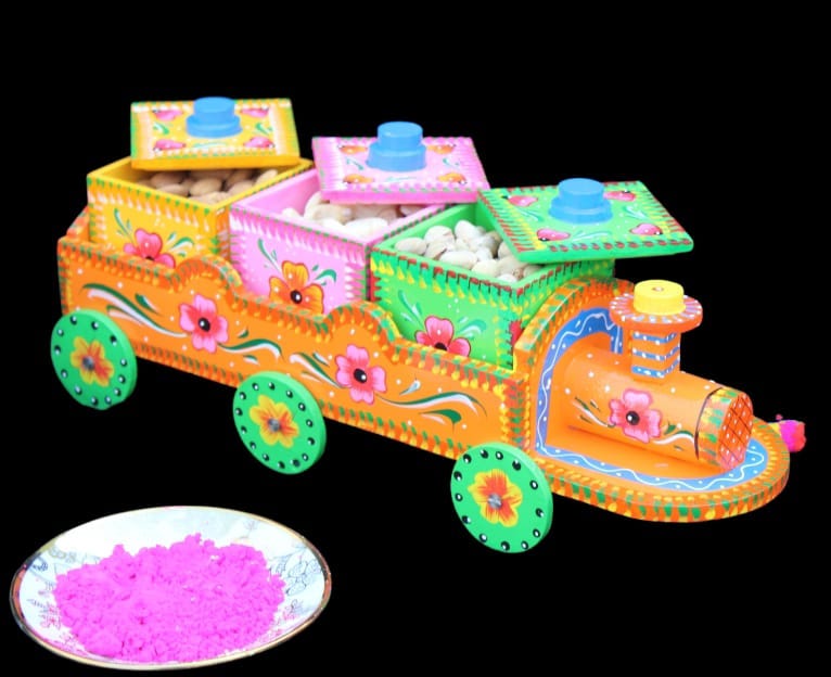 Wooden Serving train Tray set- Multicolour | by Rakesh Manna | Nov ...