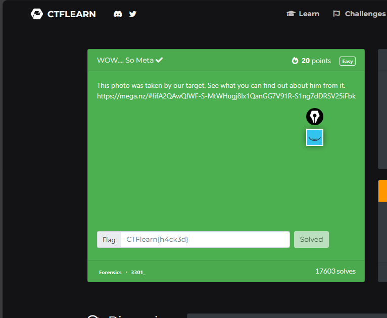 CTFLEARN:WOW…. So Meta - Abdelwahab A. Shandy 🦅 - Medium