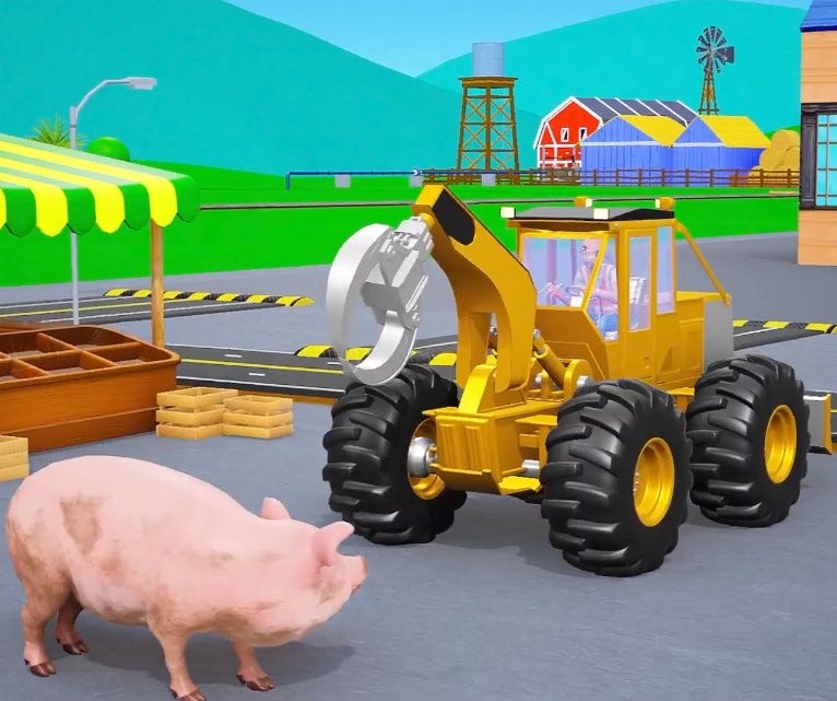 Pork Plant — Fresh Pork Meat Production Process in 3D — Automatic Pork ...