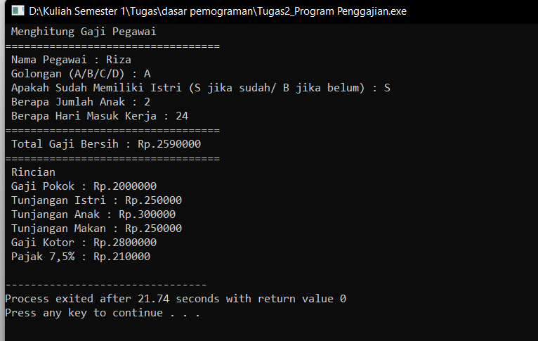 Program Penggajian Karyawan di C++ | by Rizaafadil | Medium