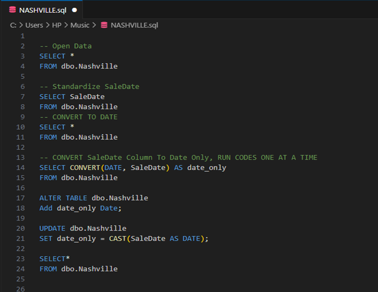 NASHVILLE HOUSING DATA CLEANING PROJECT WITH MS-SQL | by Olamide Akinnagbe | Aug, 2024 | Medium