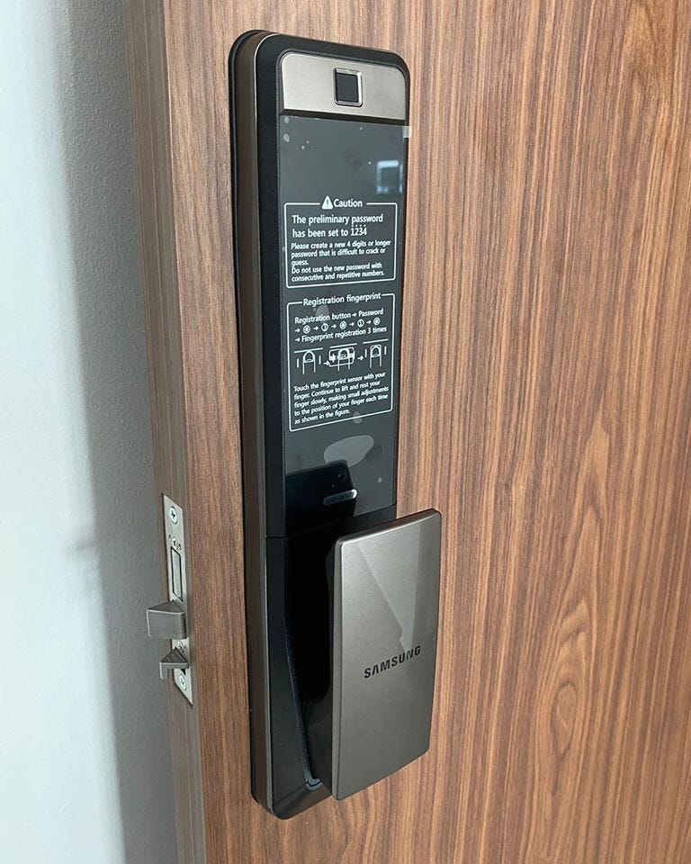 Samsung SHP DP 609 Digital Lock unlock using WI-FI for HDB Main Door in Singapore by My Digital ...