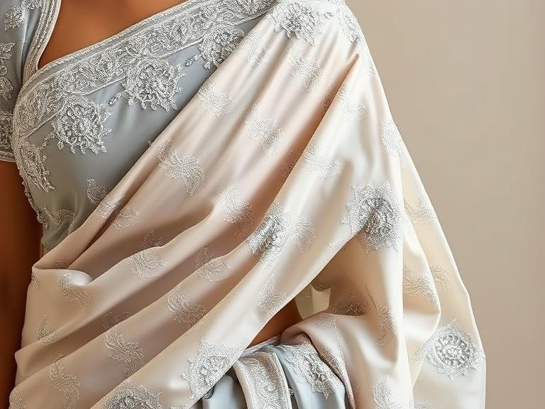 Silver Saree: The Epitome of Grace and Sophistication | by Aarav ...