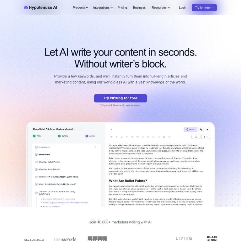Hypotenuse ai | by Futureailist | Medium