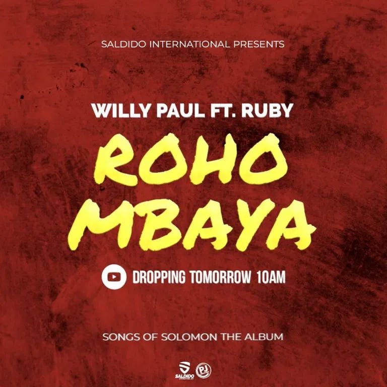 DOWNLOAD MP3 Willy Paul Ft Ruby - Roho Mbaya (VIDEO & AUDIO) | by Toboa TV | Medium