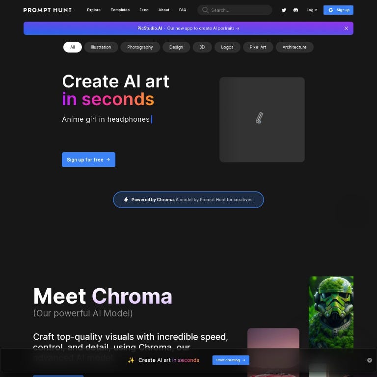 Prompt Hunt. Unlock Your Creativity with AI Art at… | by Futureailist | Medium
