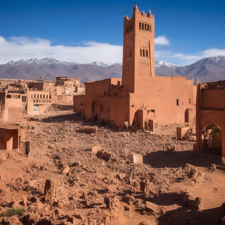 Title: “Devastating 6.8-Magnitude Earthquake Strikes Morocco, Claiming ...