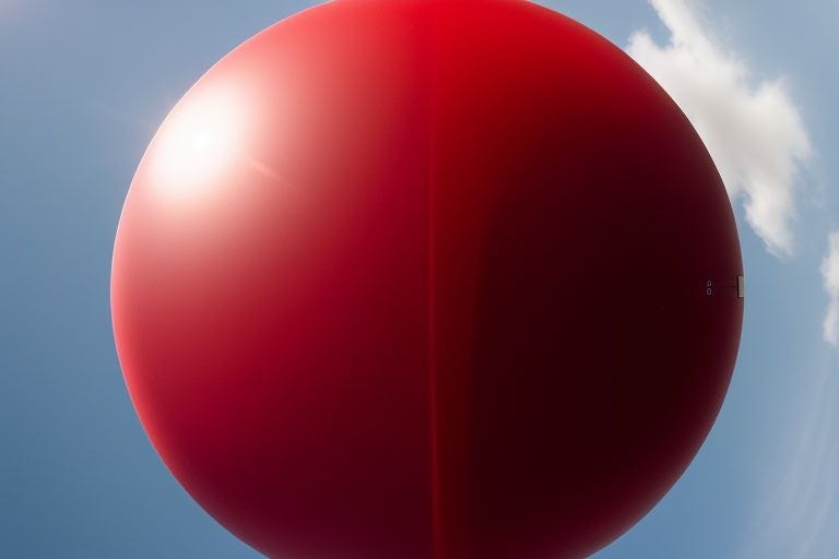 Large Red Sphere Hovers in Daytime Sky & Then Speeds Away | by ...