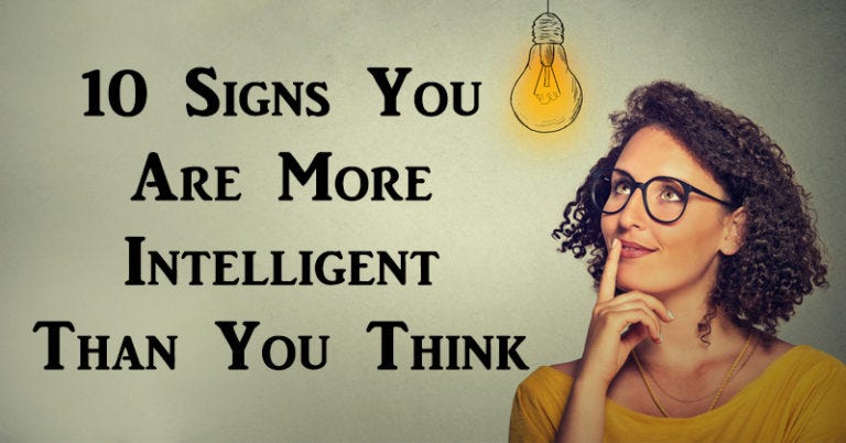 10 Signs You’re More Intelligent Than You Think | by Marco Giovannoli ...