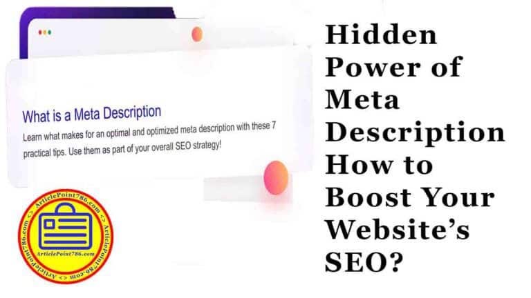 The Hidden Power of Meta Description: How to Boost Your Website’s SEO - Article Point - Medium