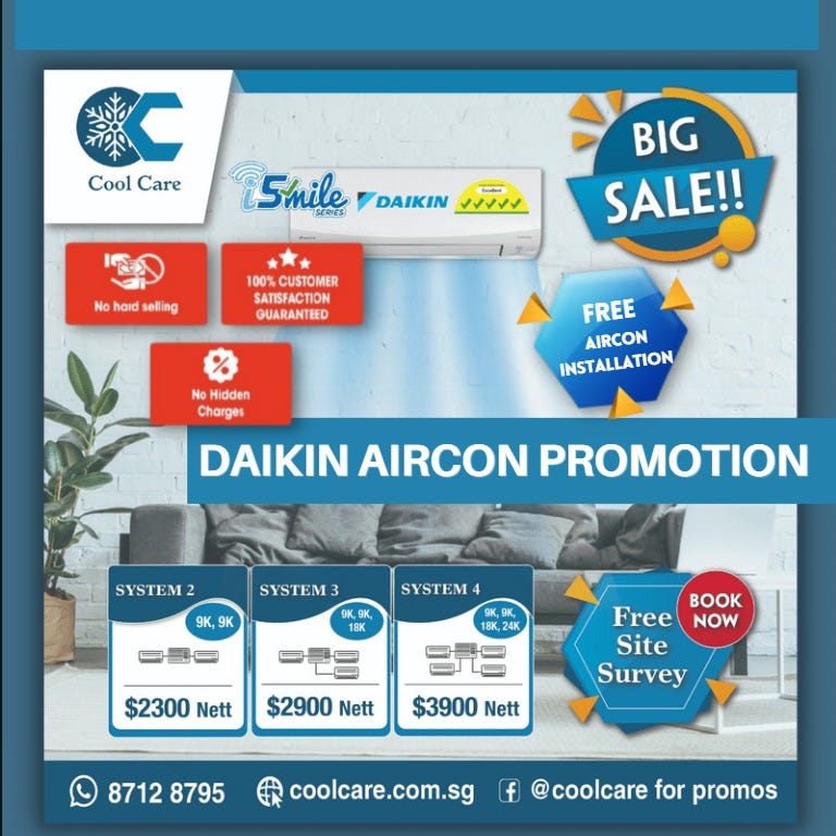 Daikin aircon Promotion. AIRCON PROMOTION | by Aircon Servicing - Cool ...