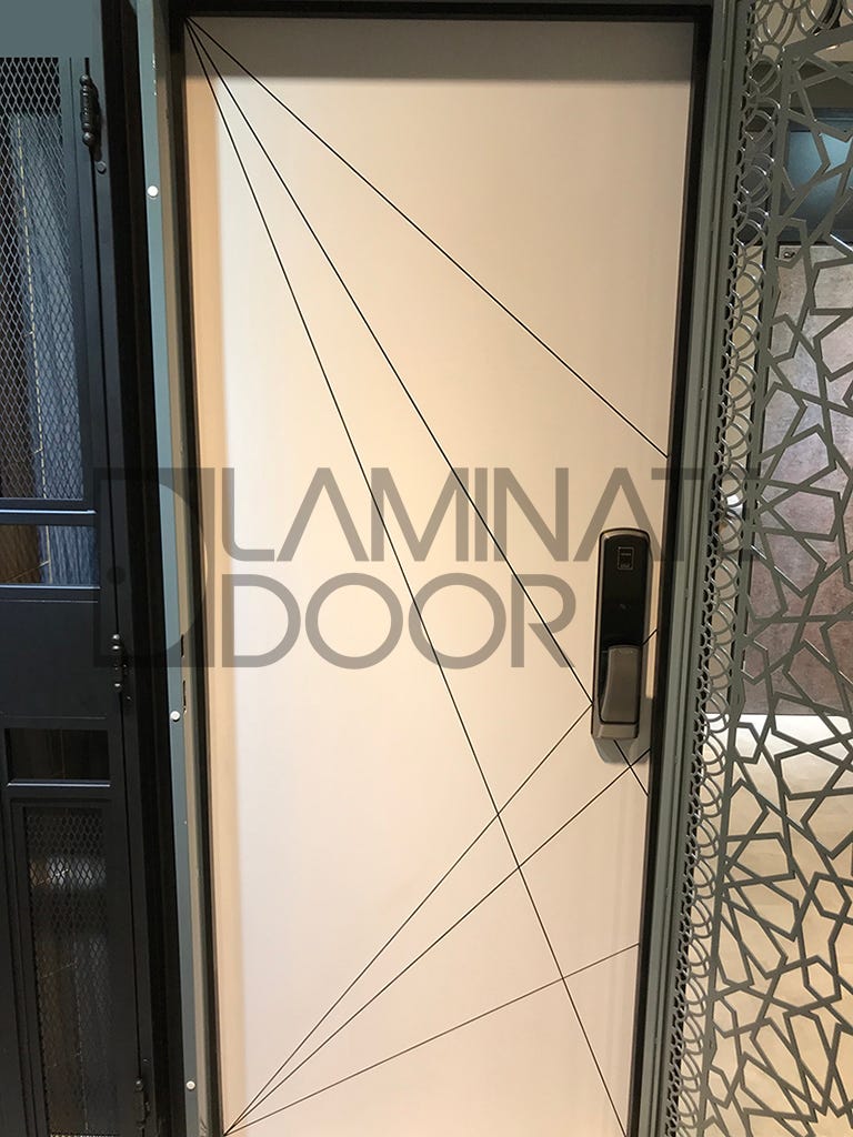 Laminate Door | Hafele EL9500 Push Pull Digital Lock (4in1) Install On ...