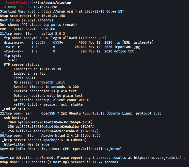 TryHackMe | Startup Write-Up. This is my write-up for the THM… | by ...