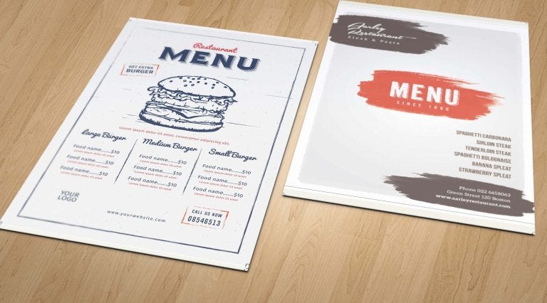 Snacks Menu - Graphic Folks - Medium