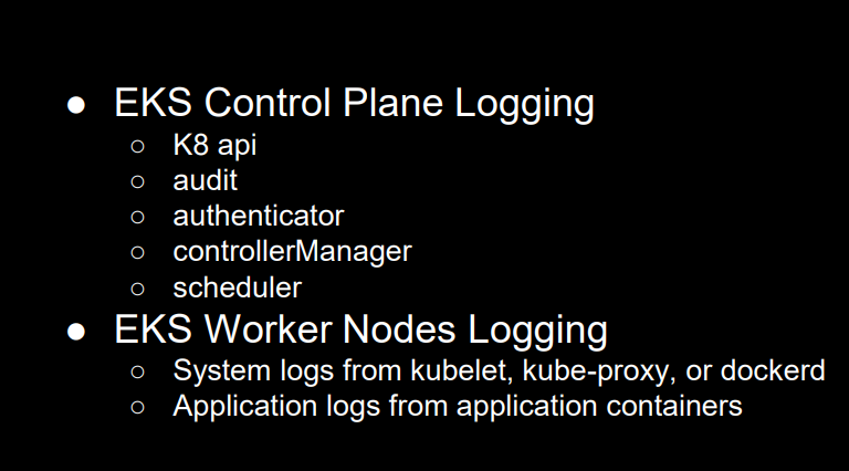 EKS logging. EKS control plane logging | by Arjun PT | Medium