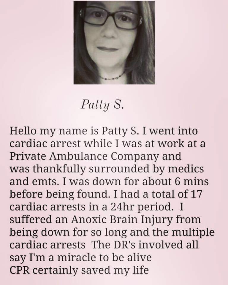 Hi I’m Patty. I am a multiple Cardiac Arrest Survivor, who ended up with an Anoxic Brain Injury ...